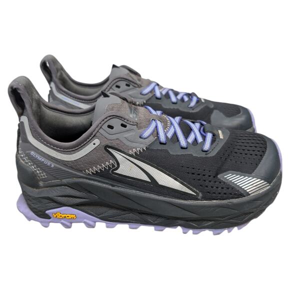 Altra | Shoes | Altra Olympus 5 Black Grey Purple Zero Drop Trail Running Hiking Sneaker Women 7 ...